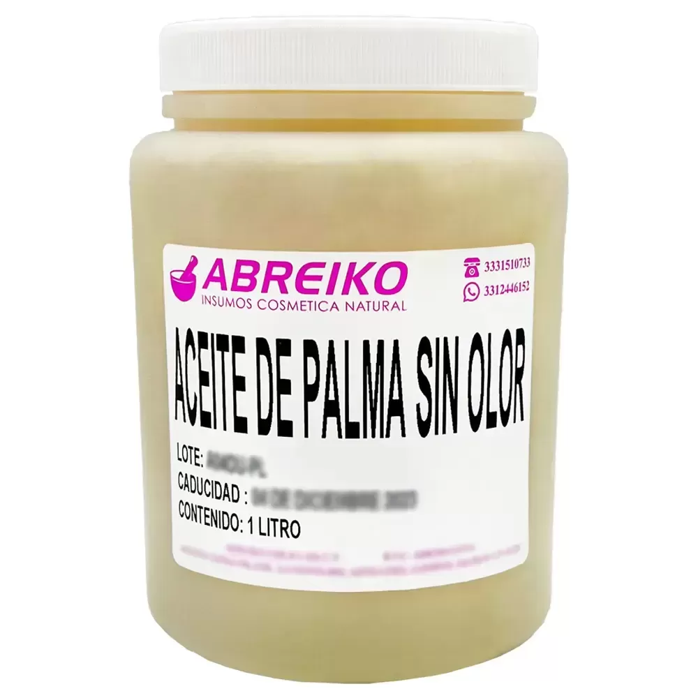 Aceite graso de palma sin olor (color amarilla)